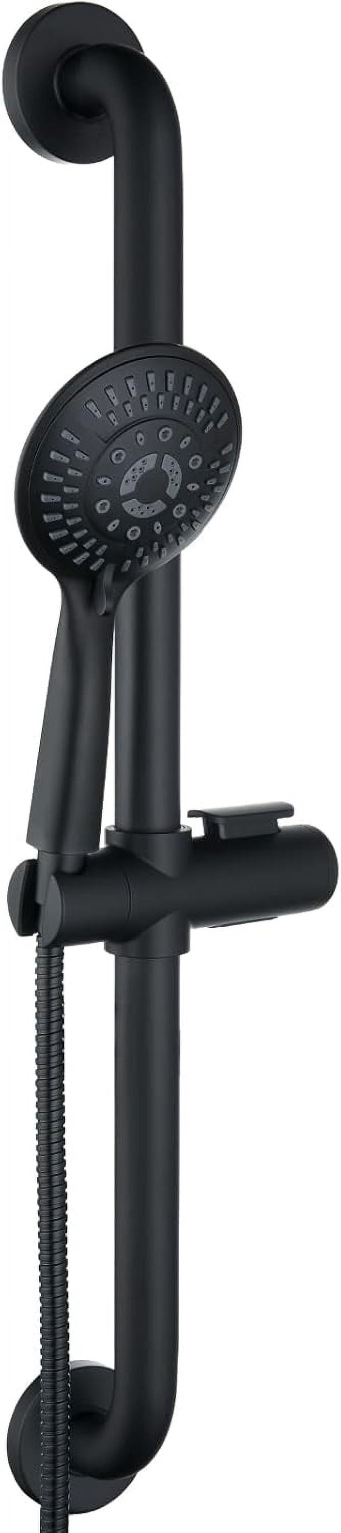 Ada Compliant Stainless Steel Slide Bar Grab Rail Set with 5-Spray ...