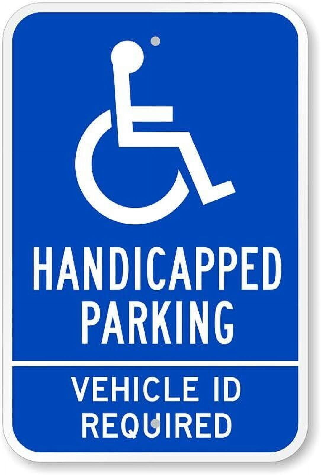 Ada Handicapped Parking Weatherproof Metal Sign Size: 8 x 12 Inch ...