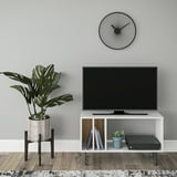 Ada Home Décor 1 Tier Open Shelf TV Stand for TVs up to 43", White Oak ...