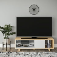 Ada Home Decor Modern TV Stand for TVs up to 53 Inch White with Storage ...