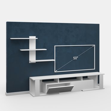 Ada Home Decor Furniture for TVs up to 48" 2 Tier Open Shelf Oak Todd ...