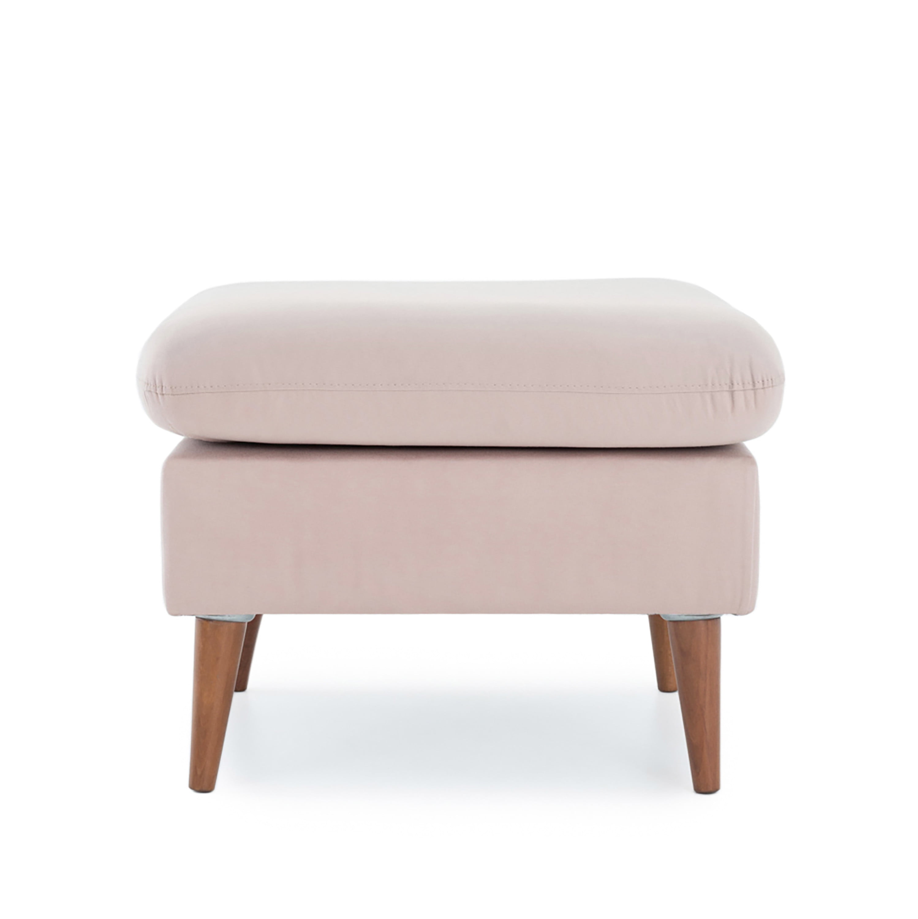 Ada Home Decor Darrow Ottoman with Wood-finished Legs, Beige - Walmart.com