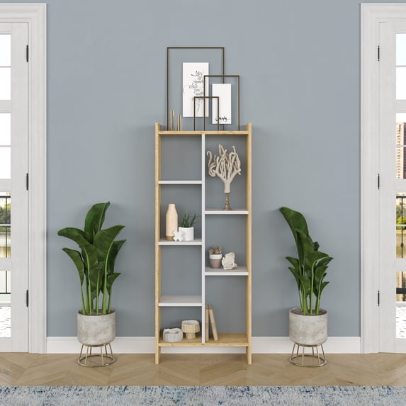 Free Shipping! Ada Home Decor Eden 4 Tier Tall Oak White Modern ...