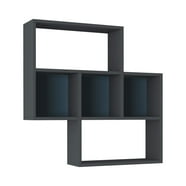 Ada Home Decor Furniture 3 Tier 33.5" Oak Kolin Modern Hanging Floating ...