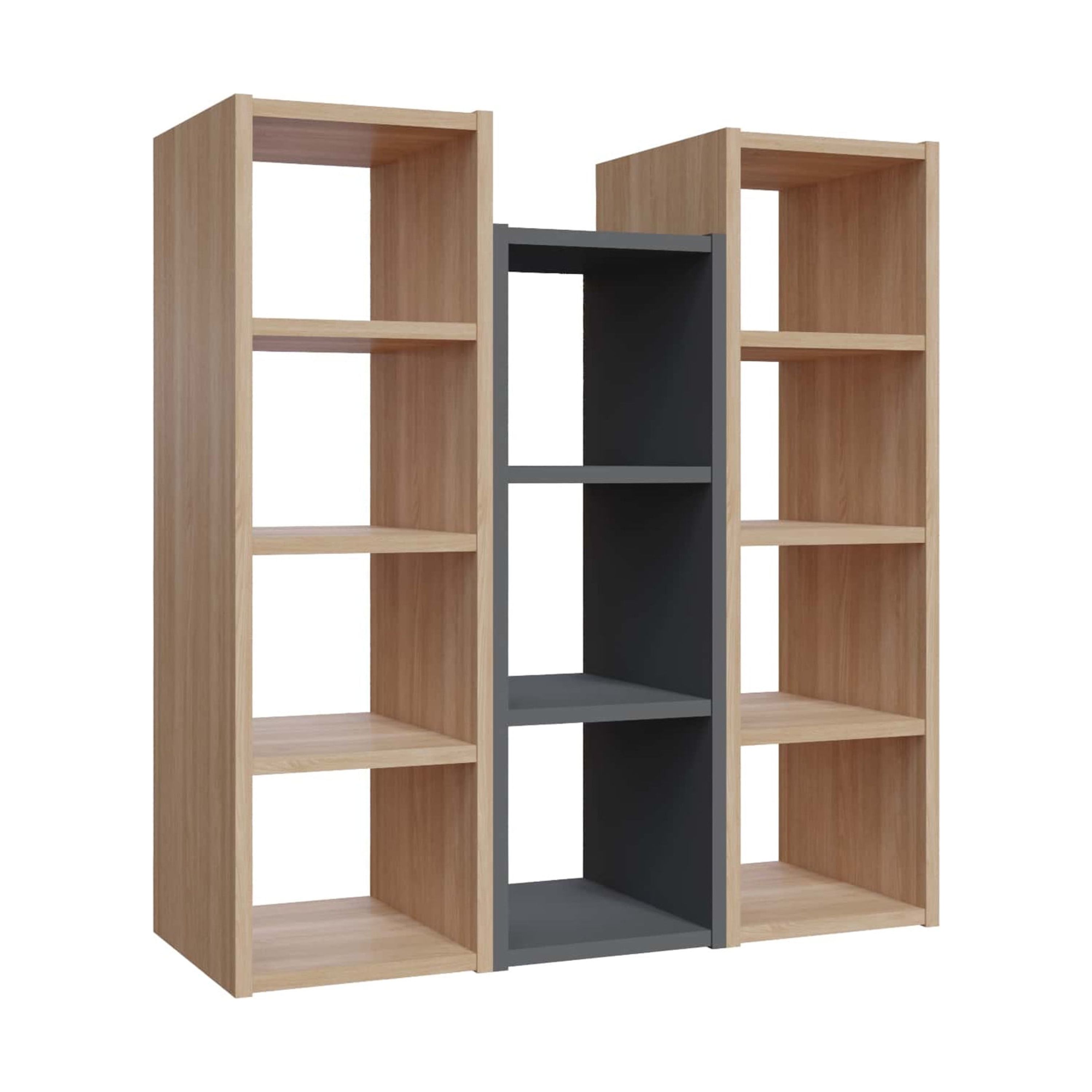 Ada Home Decor Furniture 4 Tier 12 Pair Oak Anthracite Olympia Modern ...