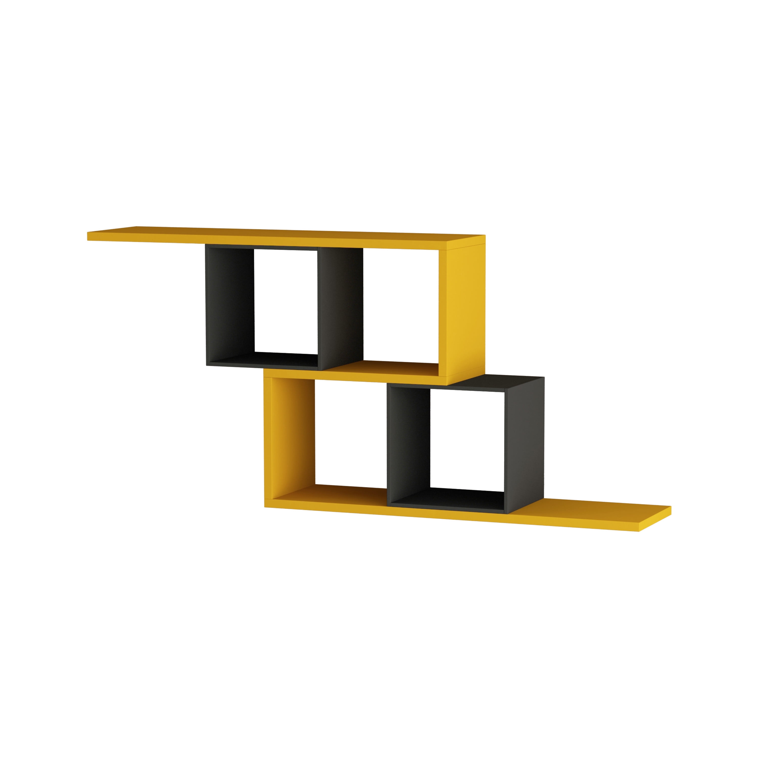 Ada Home Decor Furniture 49.21" 2 Tier Anthracite Walost Modern Wall ...