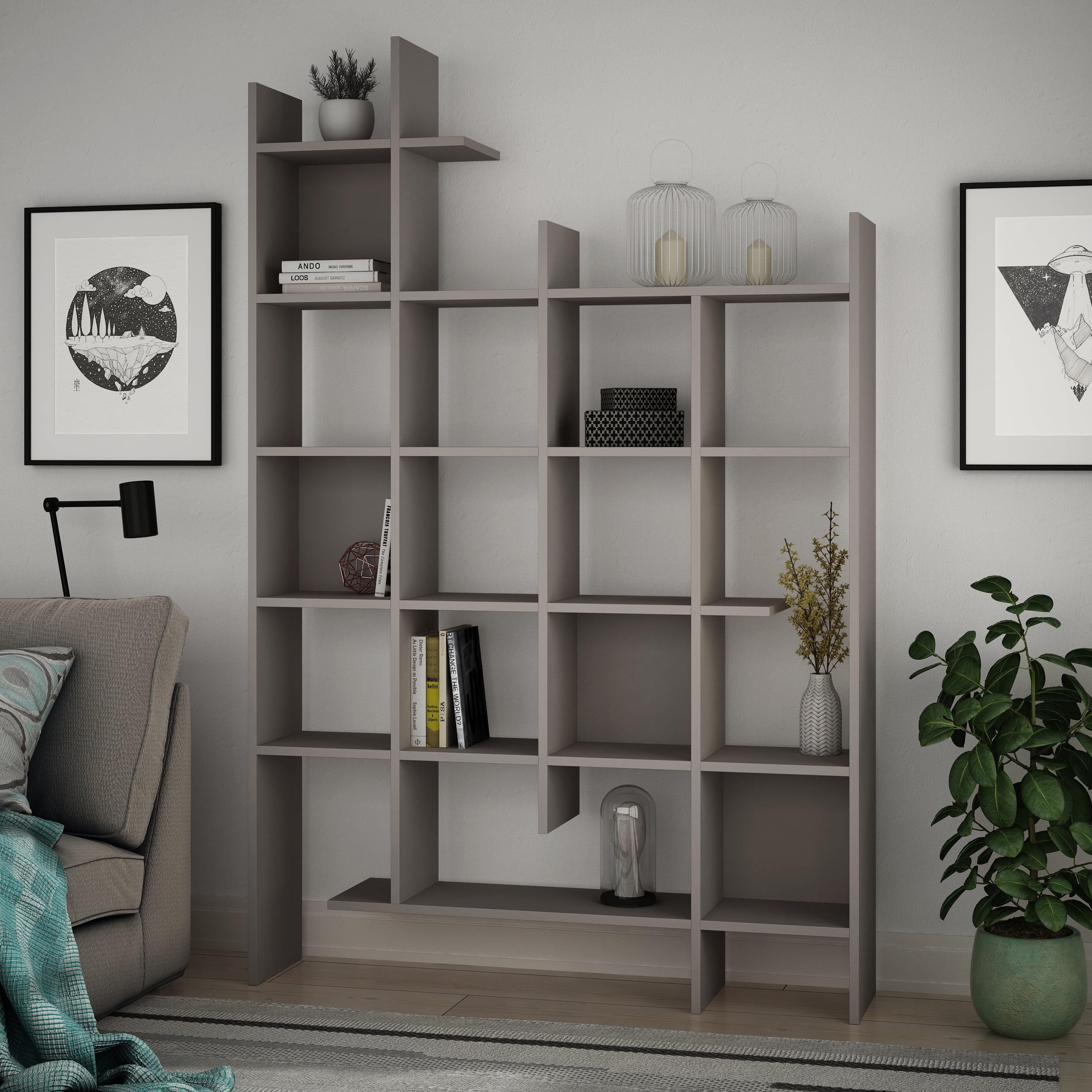 Ada Home Decor Furniture Multiple Tier Open Shelf Light Mocha Burnham ...
