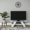 Ada Home Decor Modern TV Stand for TVs up to 53 Inch White with Storage ...