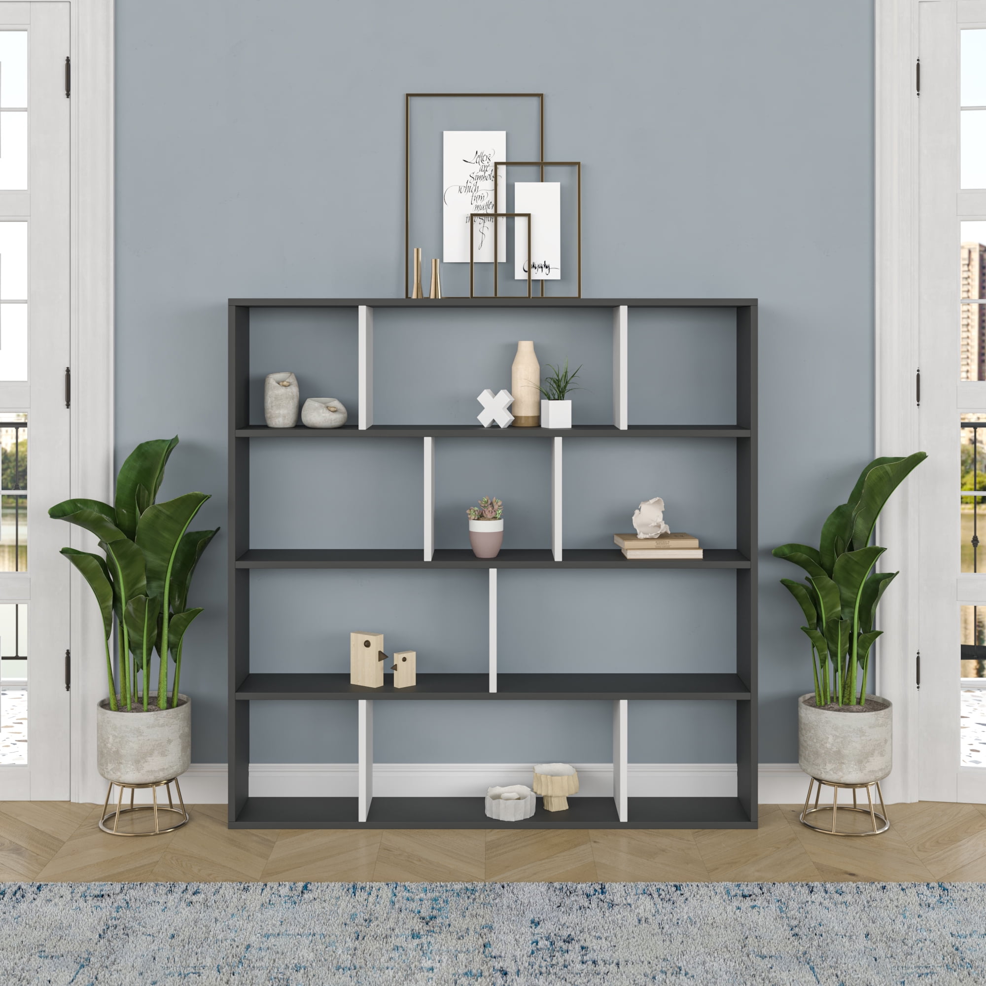 Ada Home Decor Hodbi 4 Tier Open Shelf Cube Bookcase - Walmart.com