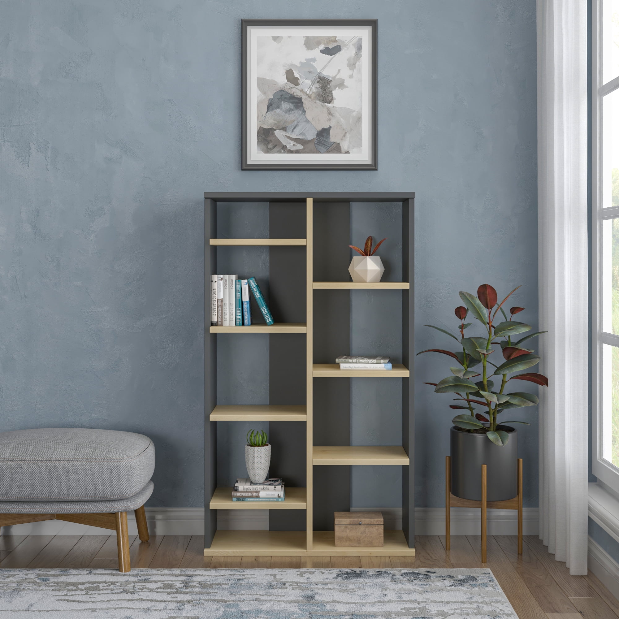 Ada Home Decor Keota Multiple Tier Open Shelf Modern Bookcase ...