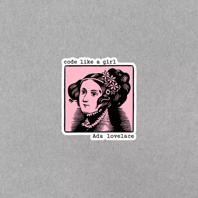 Ada Lovelace Feminist Coder Pioneer Programmer Laptop Decal ...