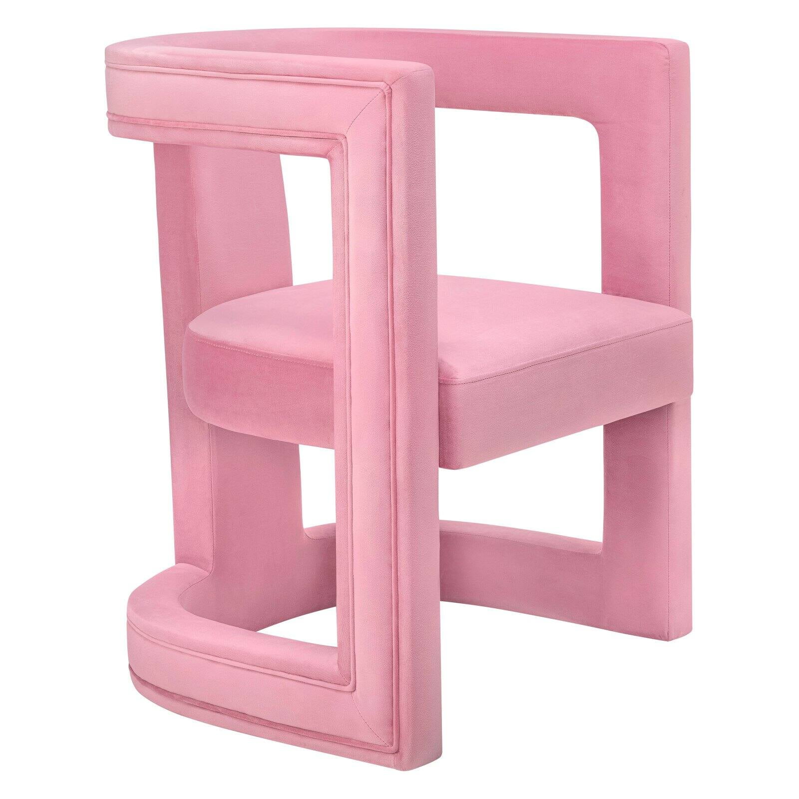 Ada Pink Velvet Accent Chair - Walmart.com