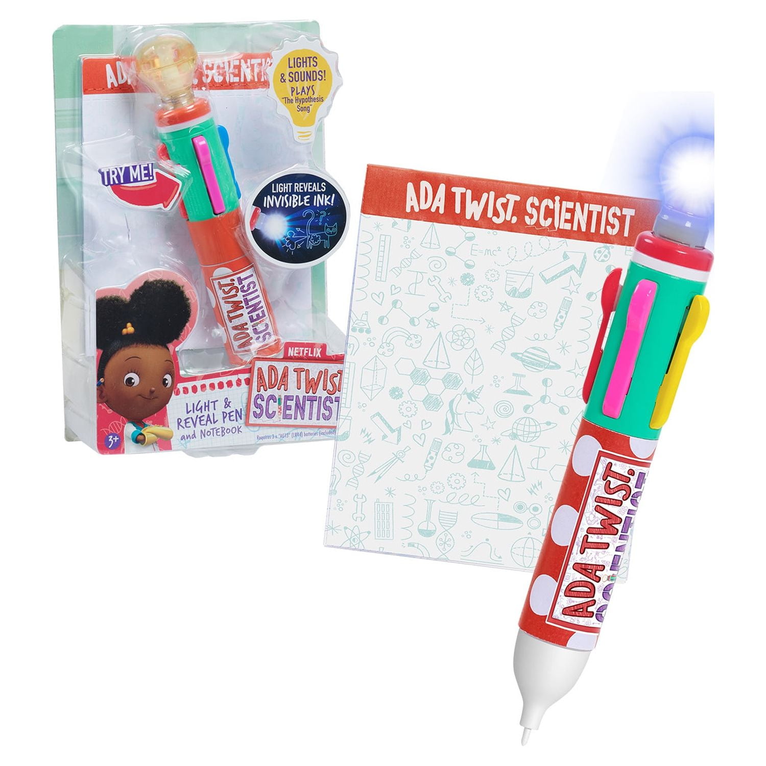 Ada Twist, Scientist Light and Reveal Pen with Invisible Ink, Lights Up ...