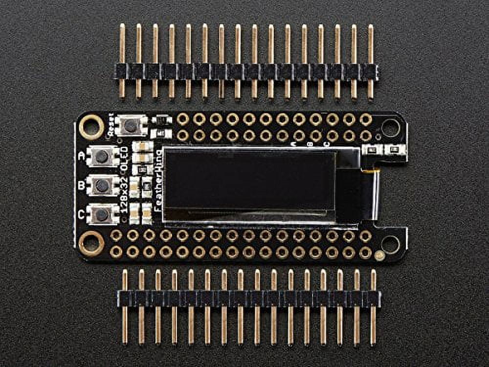 Adafruit FeatherWing OLED - 128x32 OLED Add-on for All Feather Boards ...
