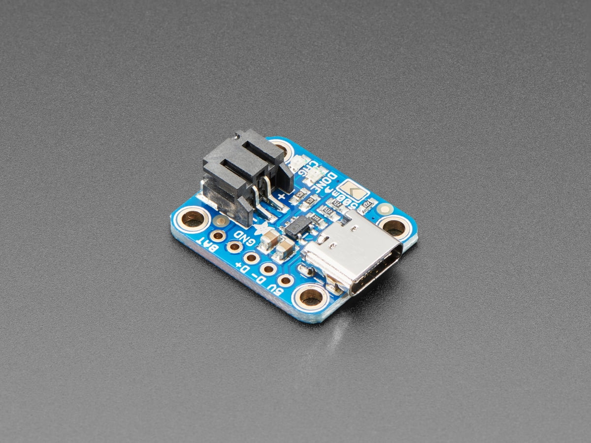 Adafruit Micro Lipo Charger for LiPoly Batt with USB Type C Jack ...