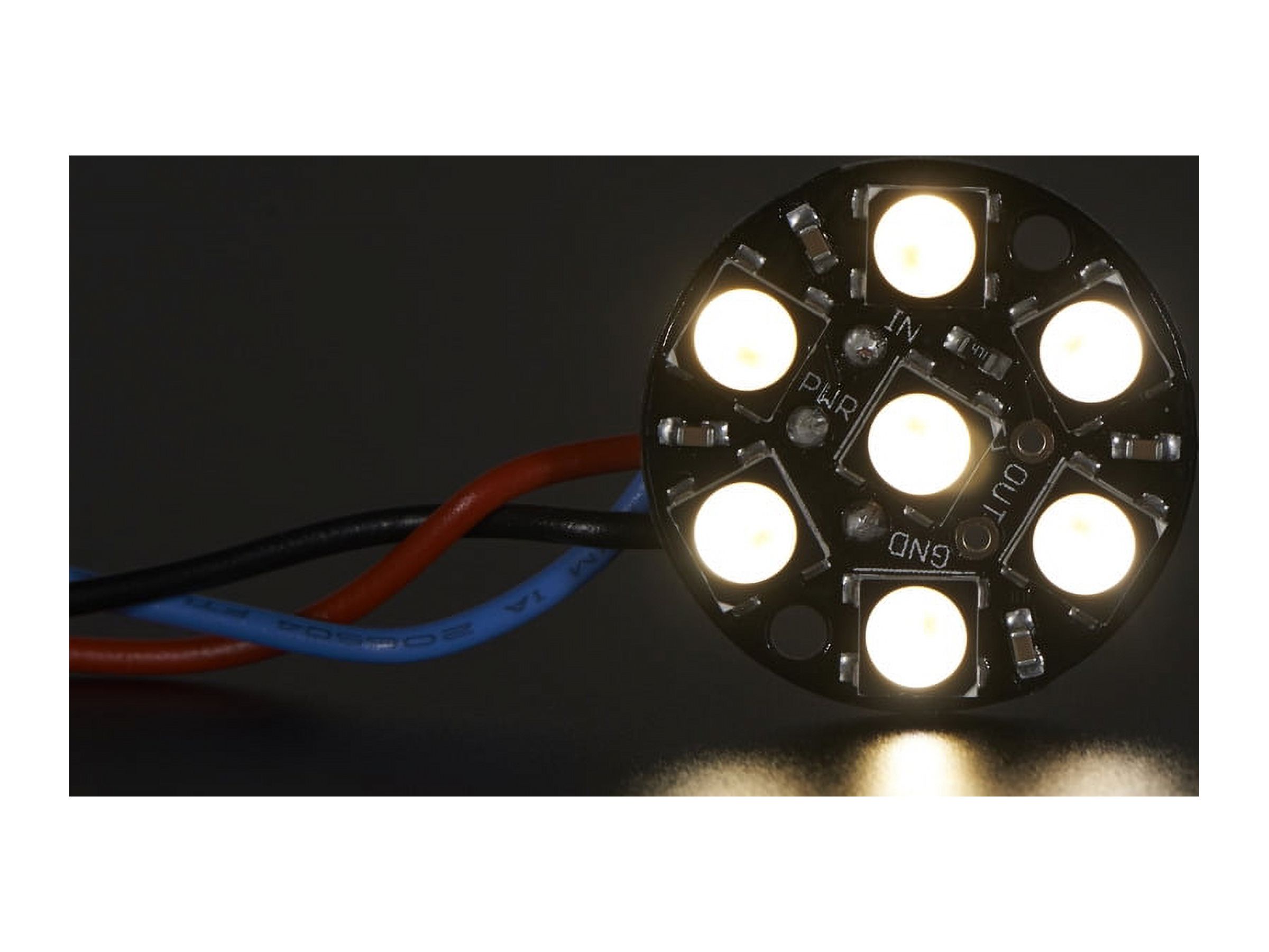 Adafruit NeoPixel Jewel, 7 - 5050 RGBW LEDs - Natural White - Walmart.com