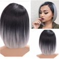 Adakot High Temp Fiber Short Wigs for Women, 14.2Inch Straight Bob ...