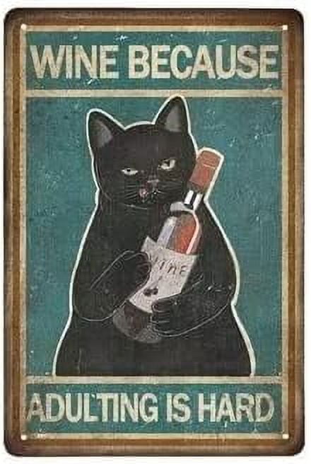 Adale Because Adulting Is Hard - (Size 30x40cm/12"x16") Funny Signs ...