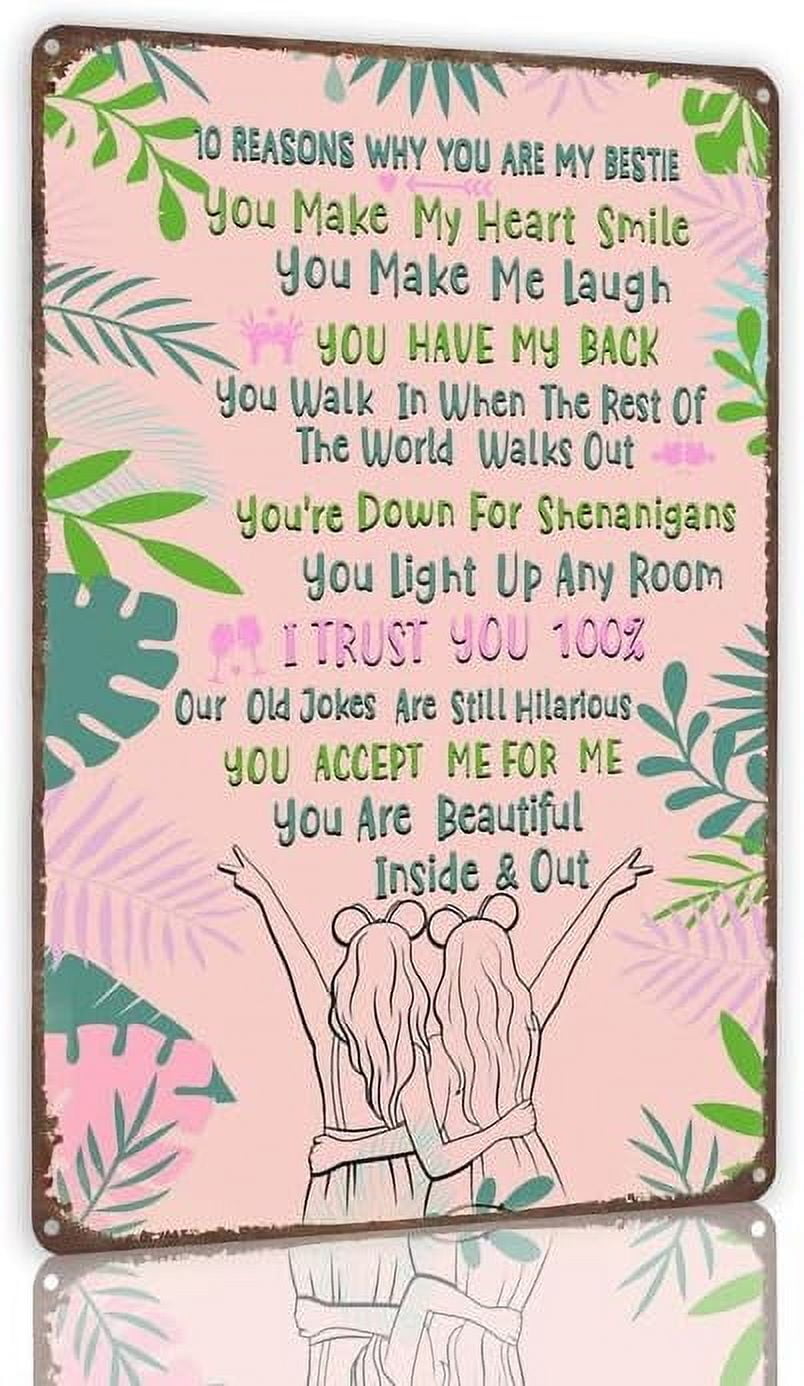 Adale To My Bestie Metal Sign 1o Reasons Why You Are My Bestie Sign ...