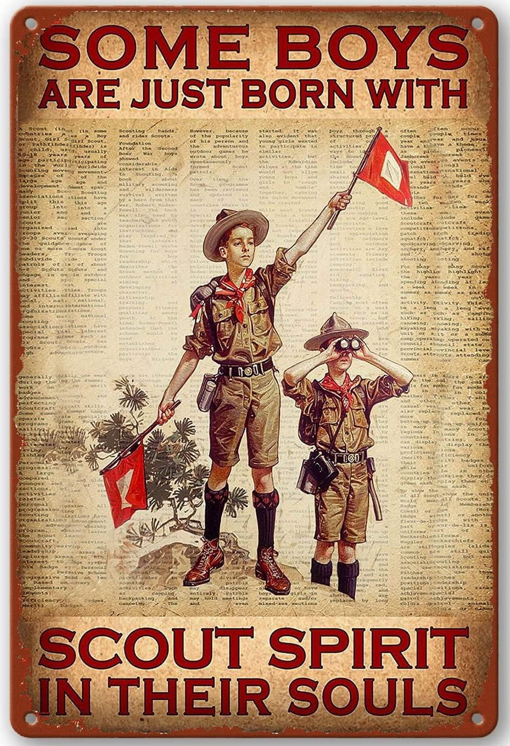 Adale Boy Scout Poster Metal Tin Sign,Some Boys are Just Born with ...