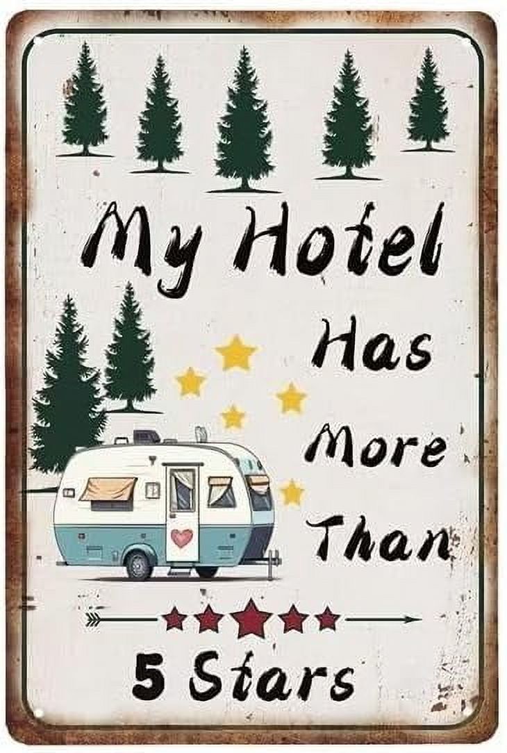 Adale Camper Decor - My Hotel Has More Than 5 Stars - Decorative Camp ...