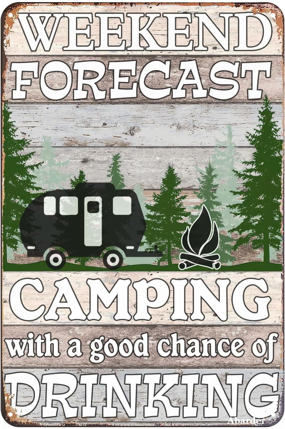 Adale Camper Decor Metal Tin Sign Wall Farmhouse Rustic Camping Signs ...