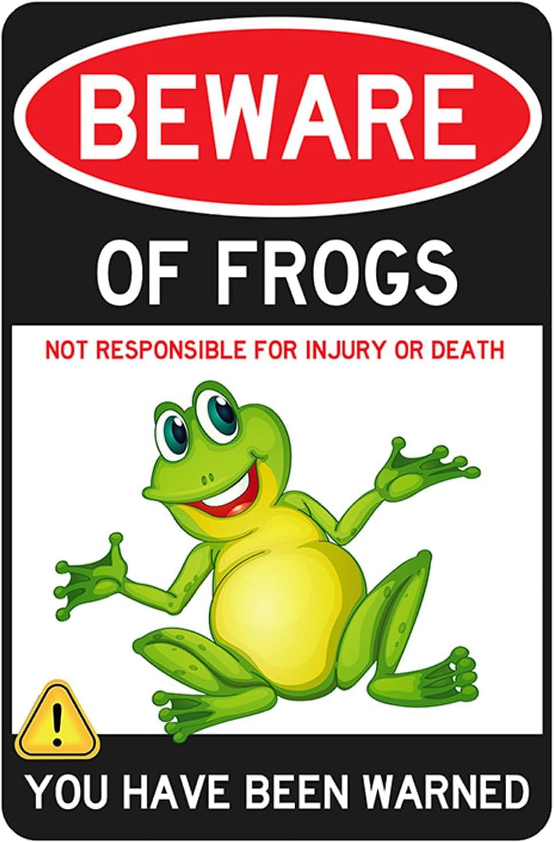 Adale Frog Metal Tin Sign Funny Frog Gifts Green Frog Wall Art Decor ...