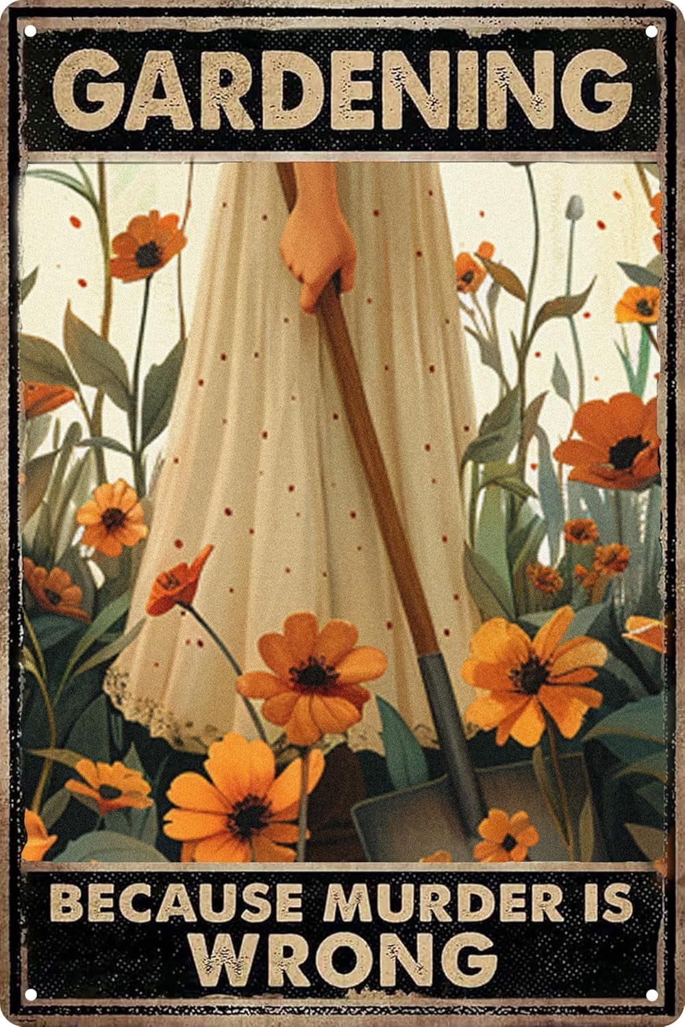 Adale Funny Metal Tin Signs Garden Decor Gardening Gifts for Women ...