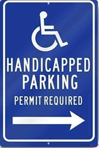 Adale Indication warning sign Handicapped Parking Permit Required ...