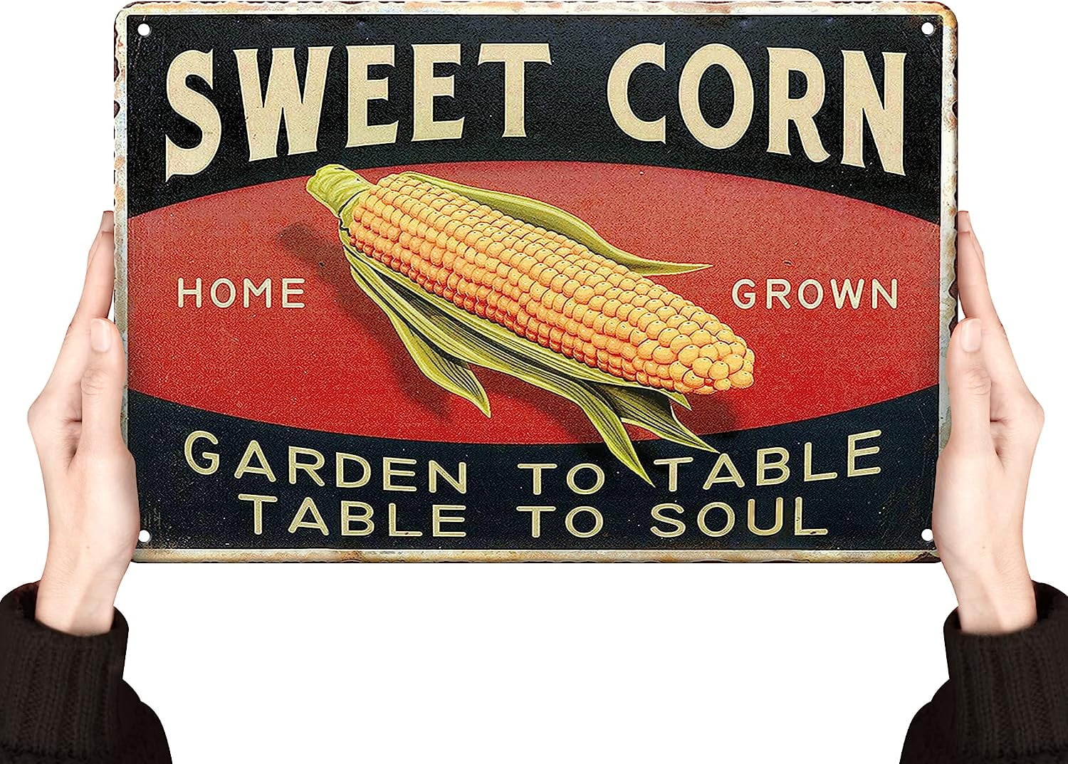 Adale Kitchen Decor | Farm Sweet Corn Metal Vintage Tin Signs ...