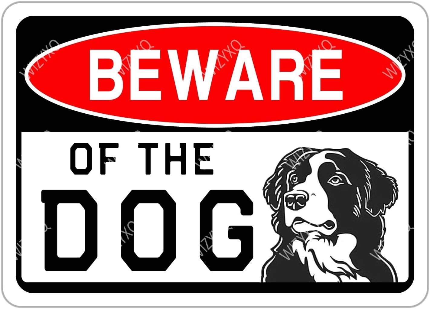 Adale Metal Signs Bernese Mountain Beware of The Dog Sign Funny Metal ...