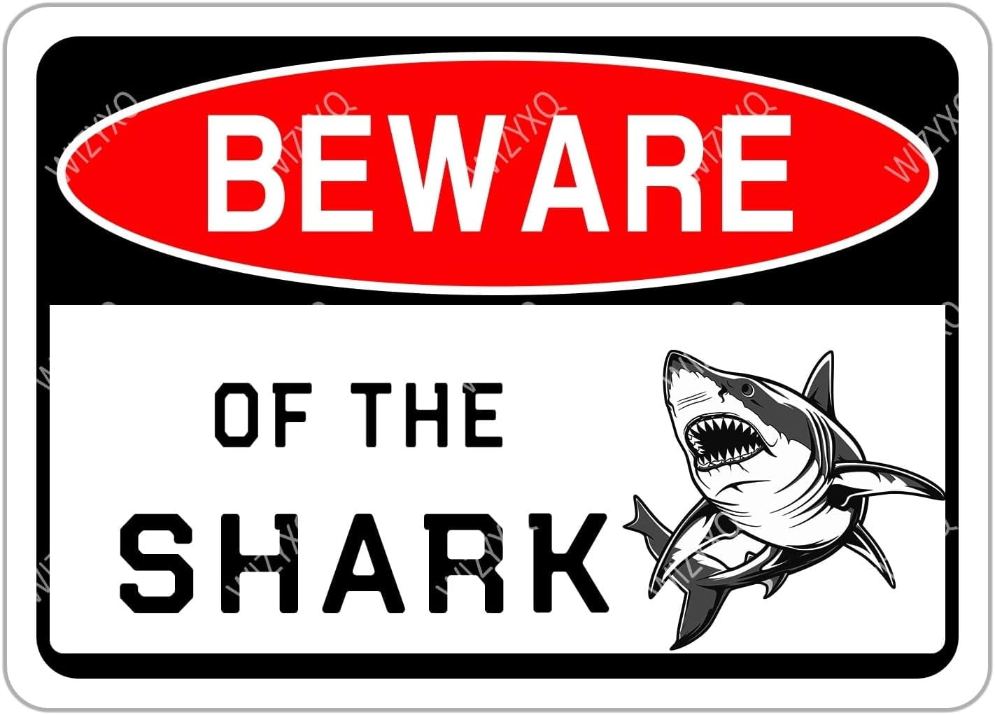 Adale Metal Signs Beware of The Shark Sign Funny Metal Sign Vintage Tin ...
