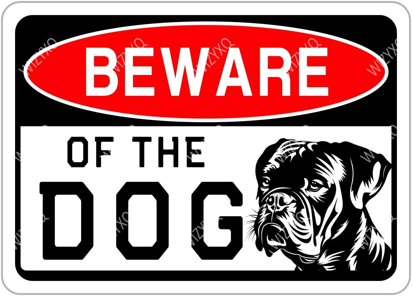 Adale Metal Signs Boxer Beware of The Dog Sign Funny Metal Sign Vintage ...