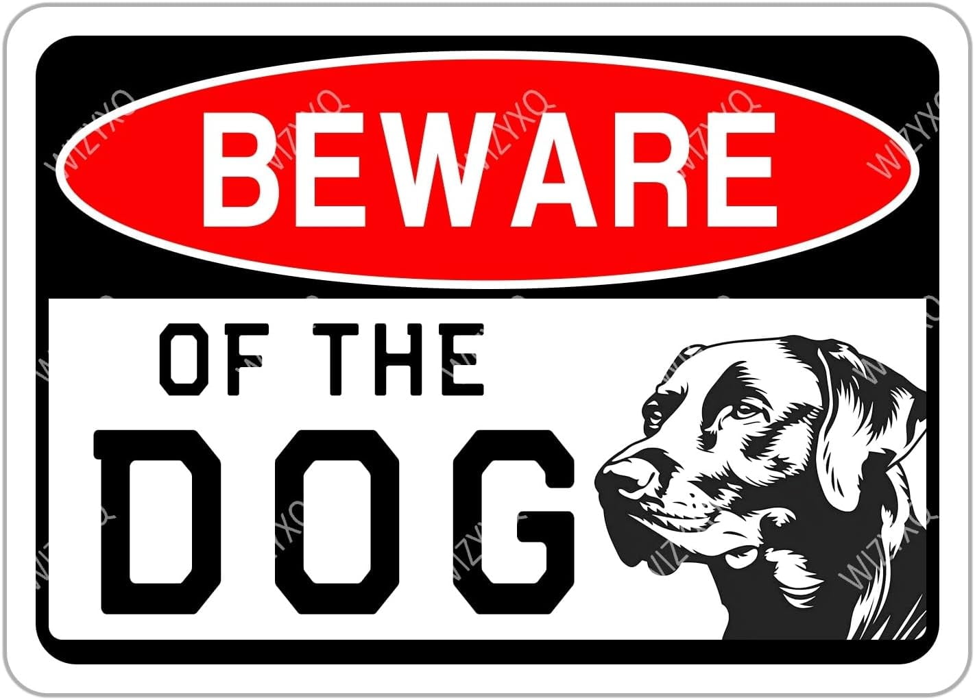 Adale Metal Signs Labrador Beware of The Dog Sign Funny Metal Sign ...