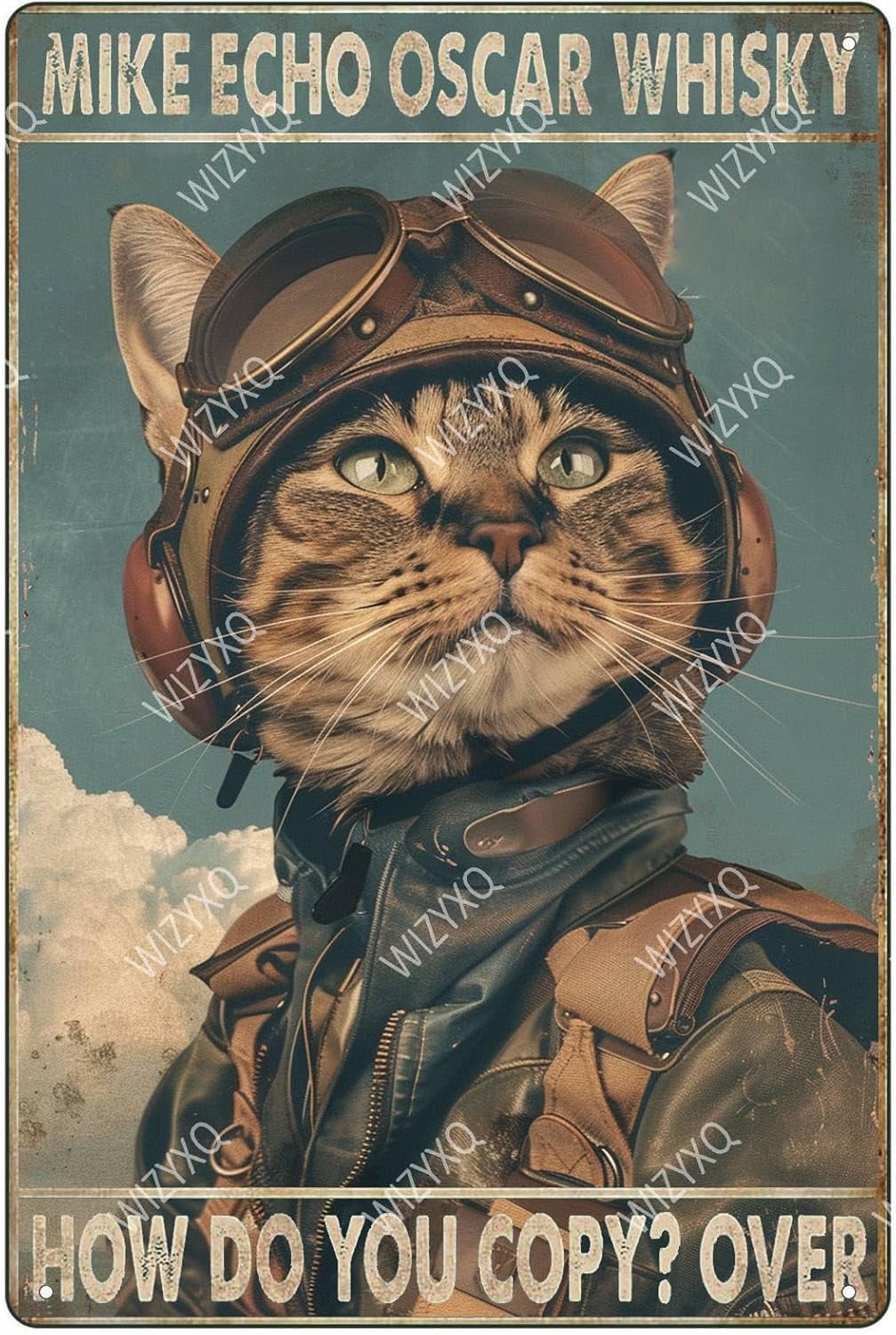 Adale Metal Signs Mike Echo Oscar Whisky How Do You Copy ? Over Sign ...