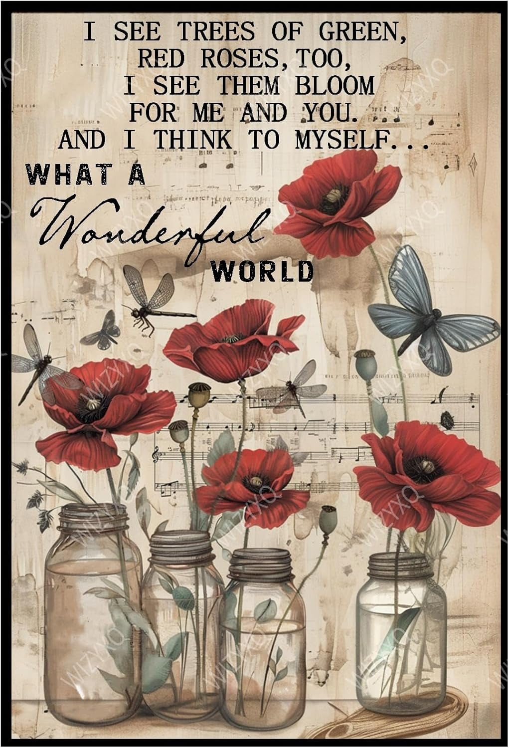 Adale Metal Signs What A Wonderful World Sign Funny Vintage Tin Sign ...