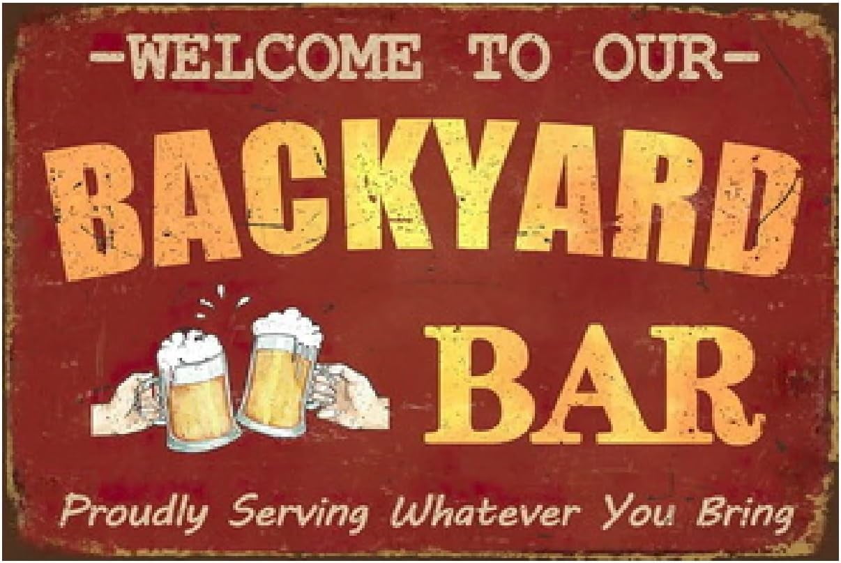 ADALE Retro Tin Sign Metal Poster Vintage Wall Decor, Welcome to Our ...