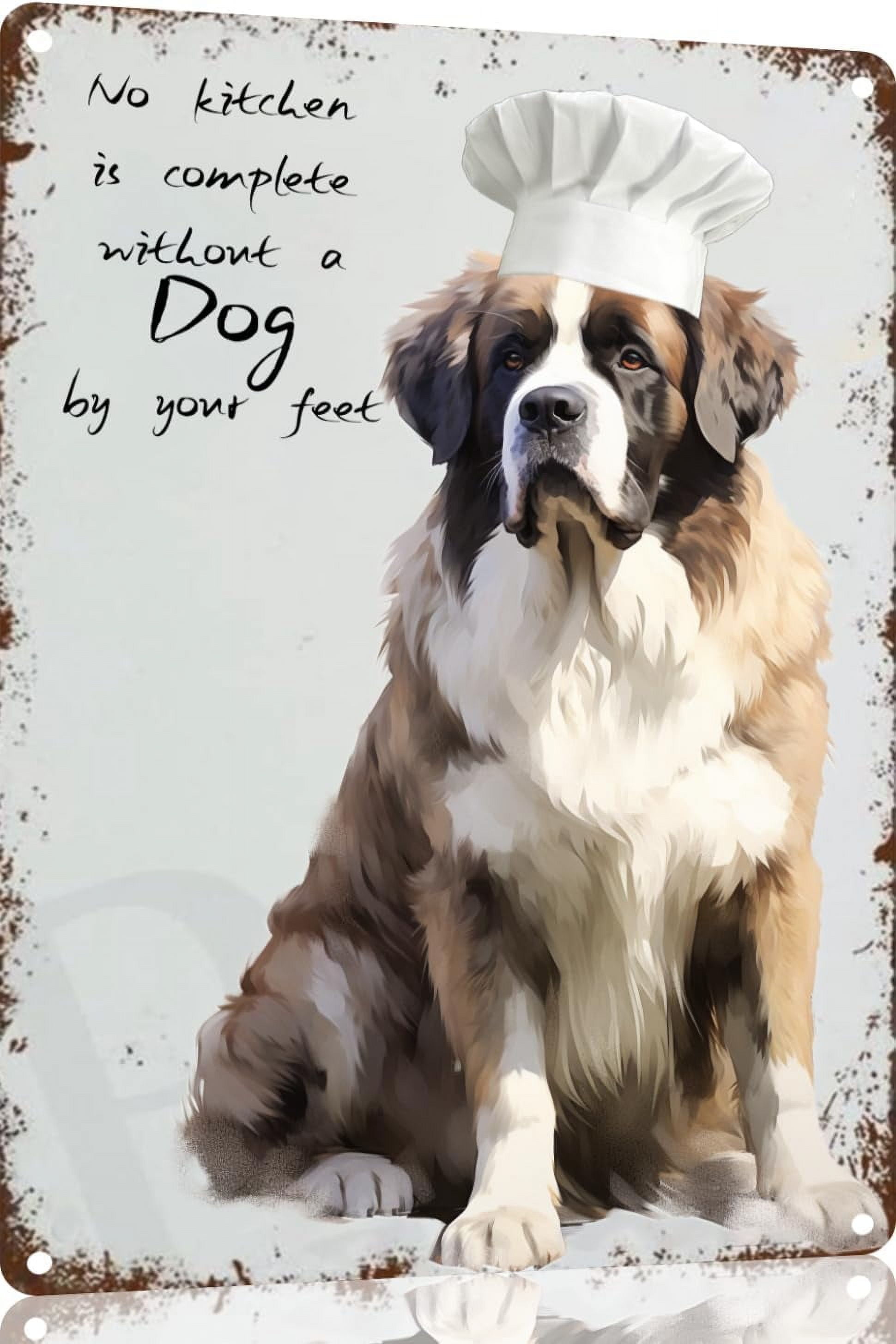 Adale Saint-Bernard Kitchen Art Print,Creative Tin Sign, Funny Novelty ...