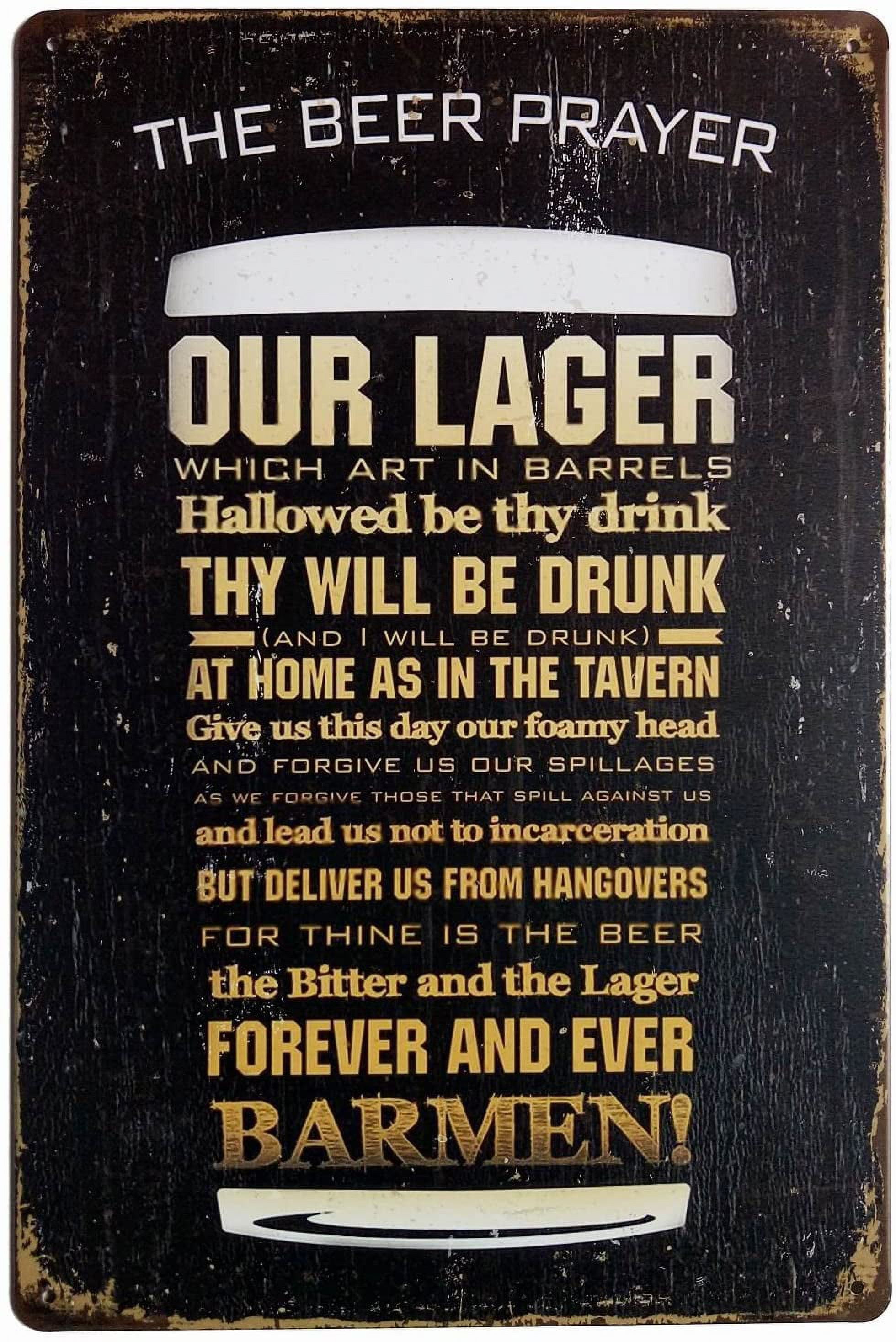 Adale The Beer Prayer Tin Signs Vintage Retro Metal Bar Pub Poster Wall ...