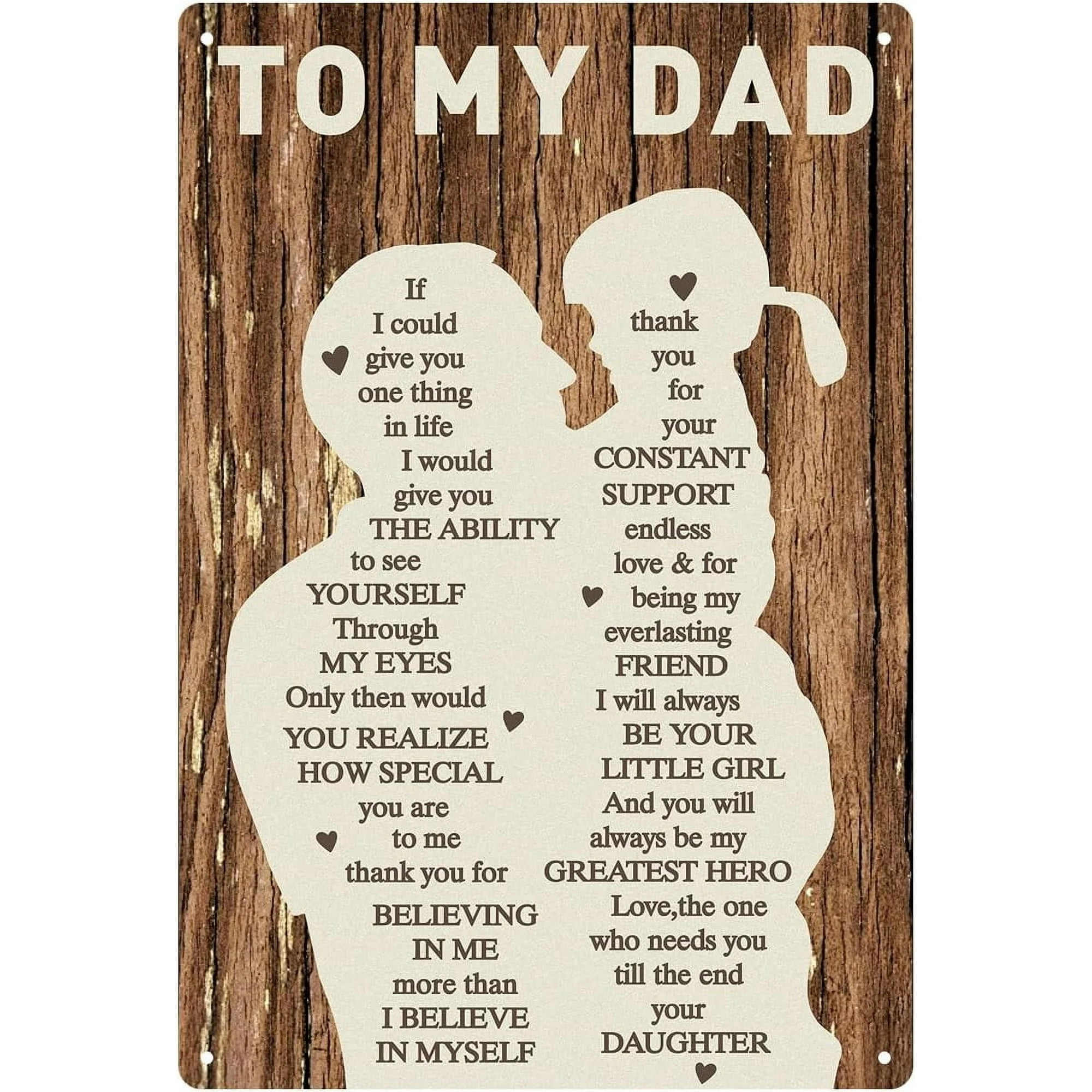 Adale To My Dad Metal Sign Father's Day Tin Sign Vintage Home Wall ...