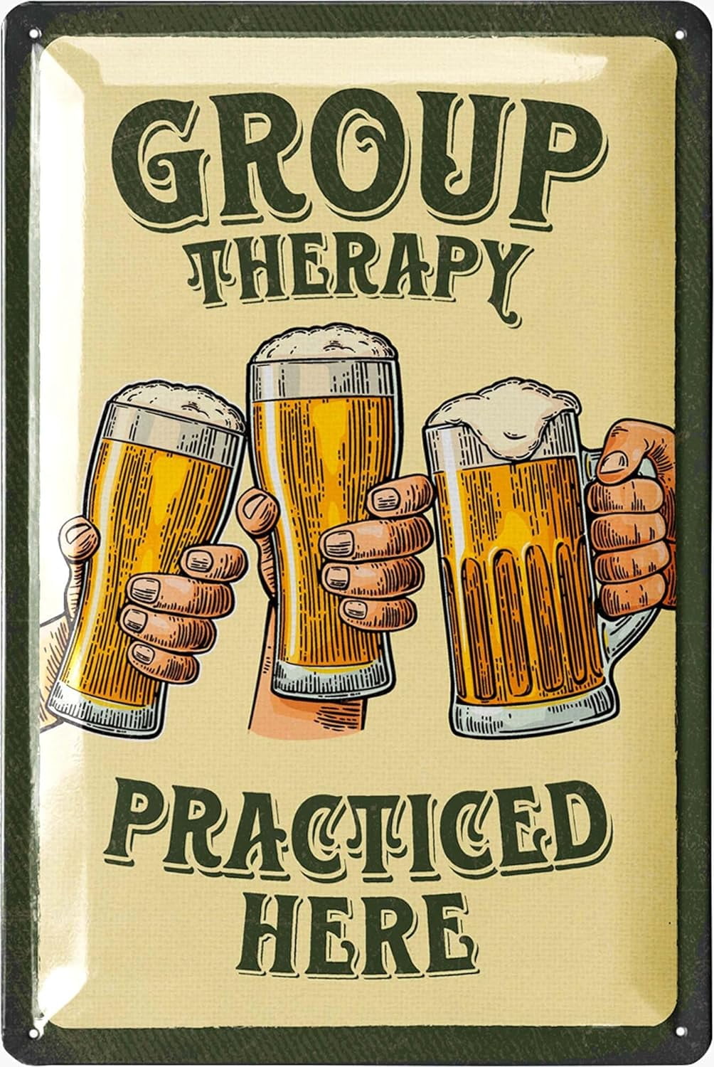 Adale Vintage Beer Sign - GROUP THERAPY PRACTICED HERE - Beer Signs for ...
