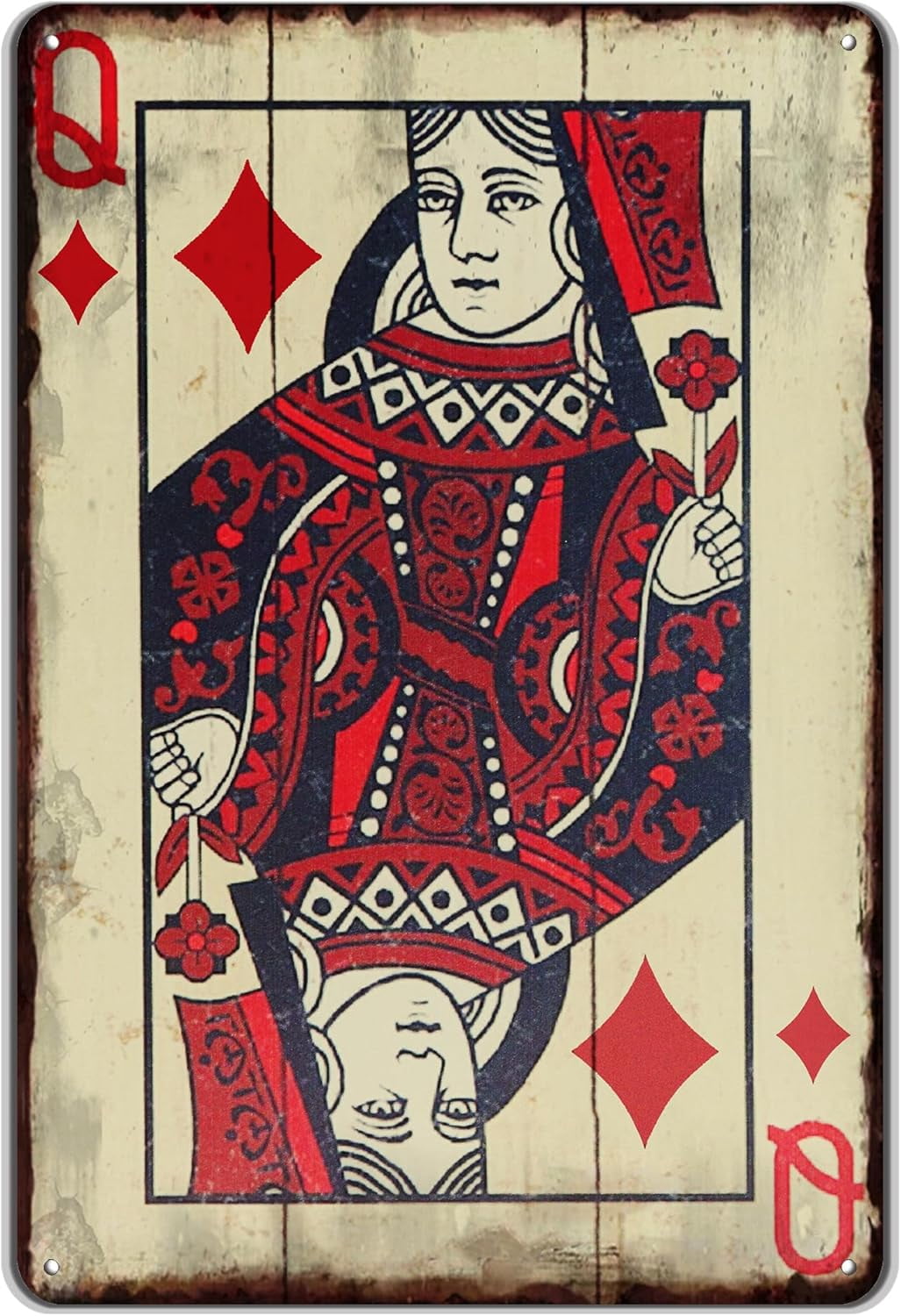 Adale Vintage Poker Wall Decor Metal Sign Retro tin Sign Wall ...