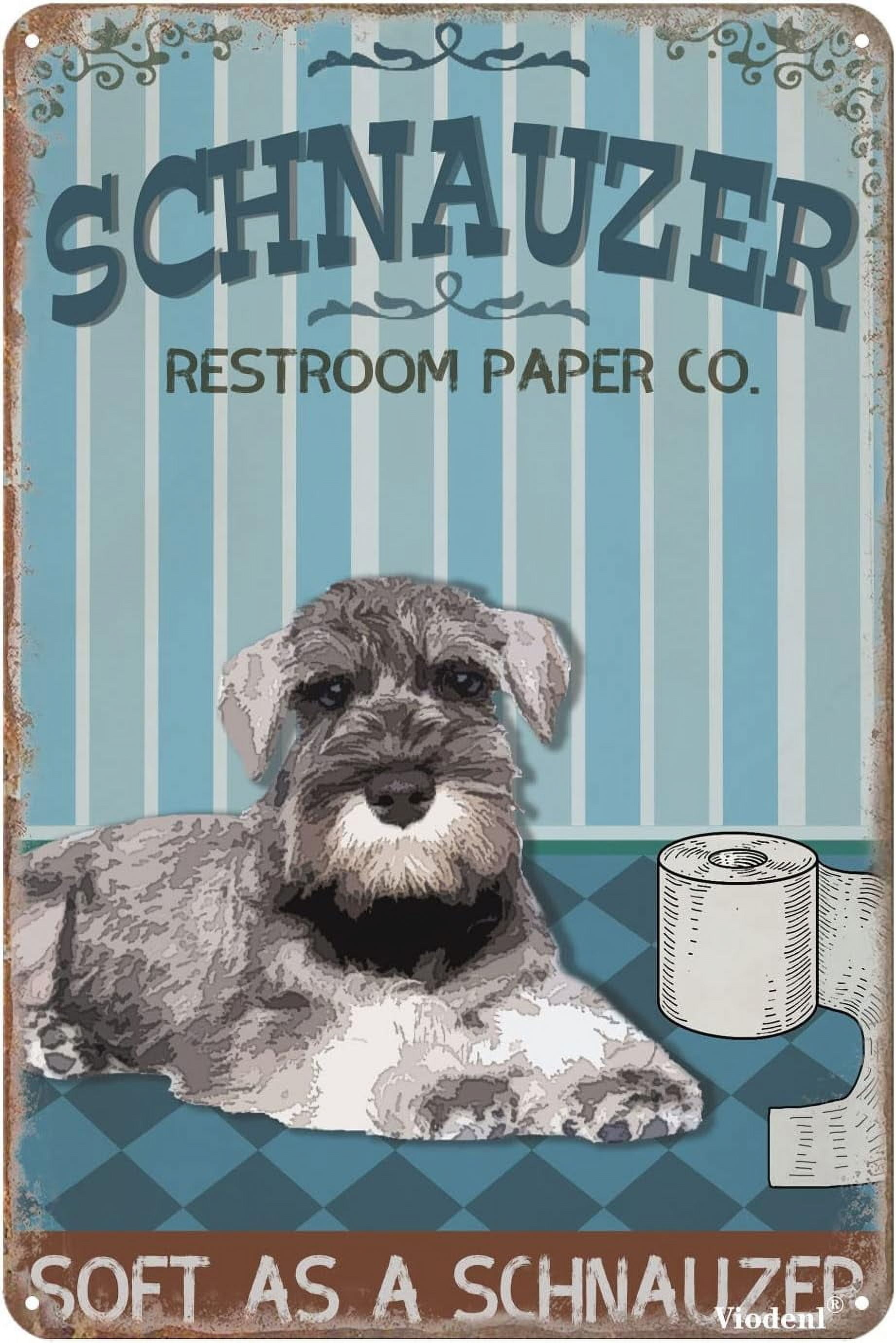 Adale Vintage Tin Signs Schnauzer Restroom Paper Co. Art Sign Home Bar ...