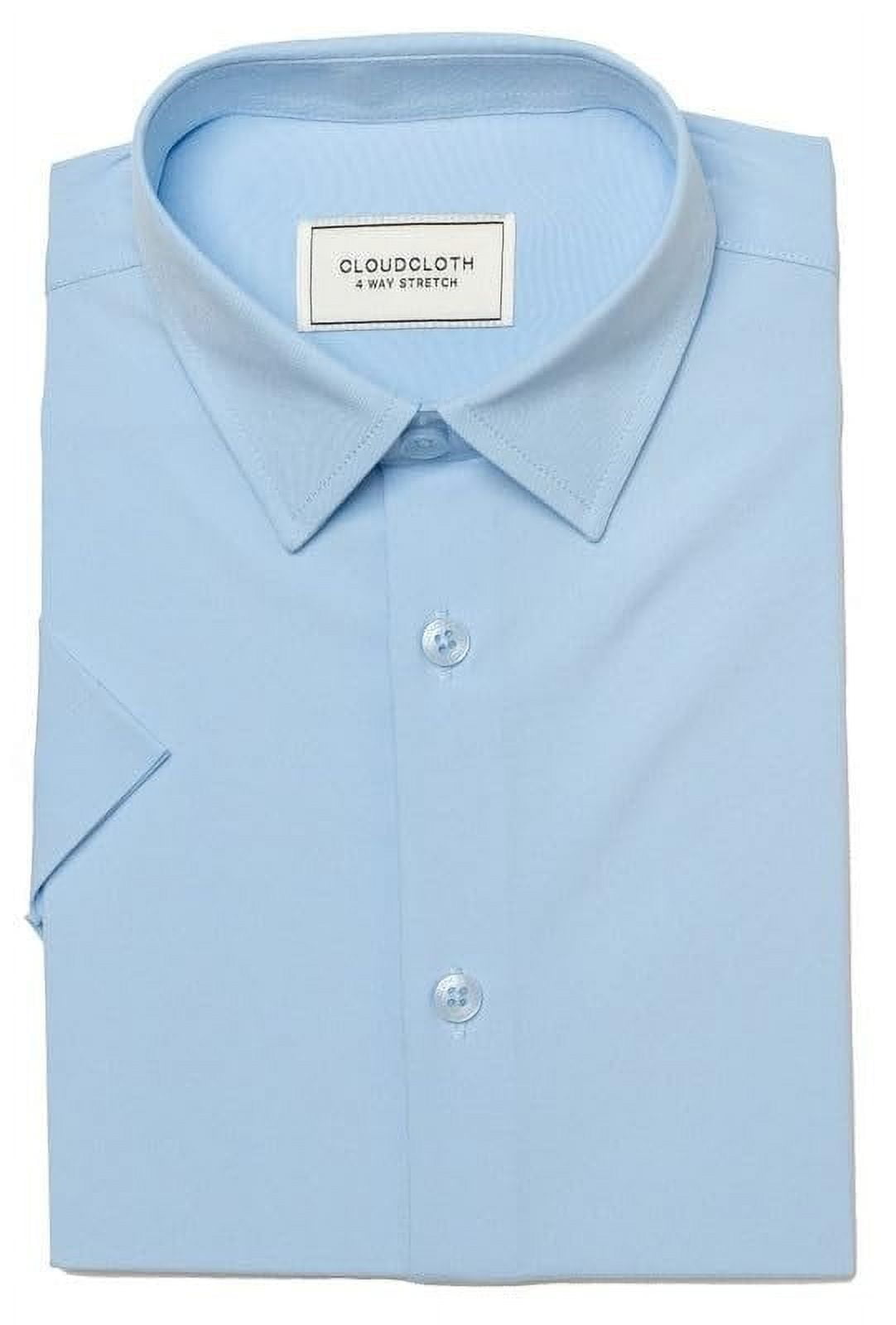 Adam Baker Boy's SH9801 4-Way Stretch Short Sleeve Dress Shirt, Light ...