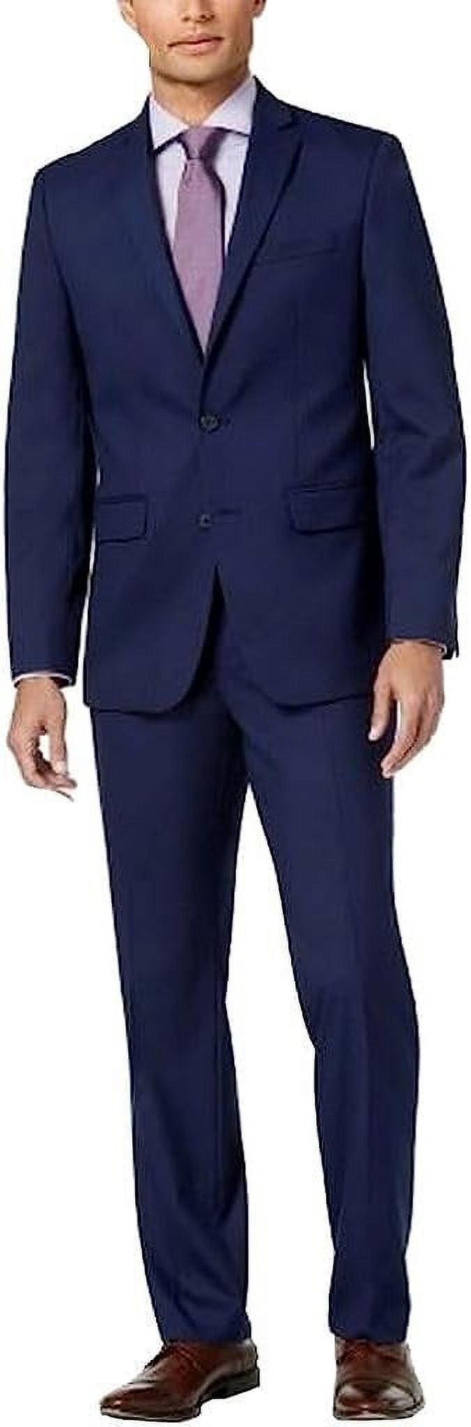 Adam Baker Designed, Men's Slim Fit 2 Button 2 Piece Suit - Navy ...