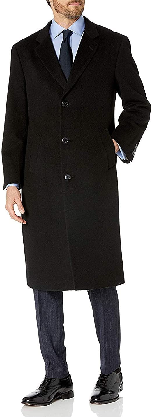Adam Baker Men's 40901 Single Breasted Wool Cashmere Full Length ...