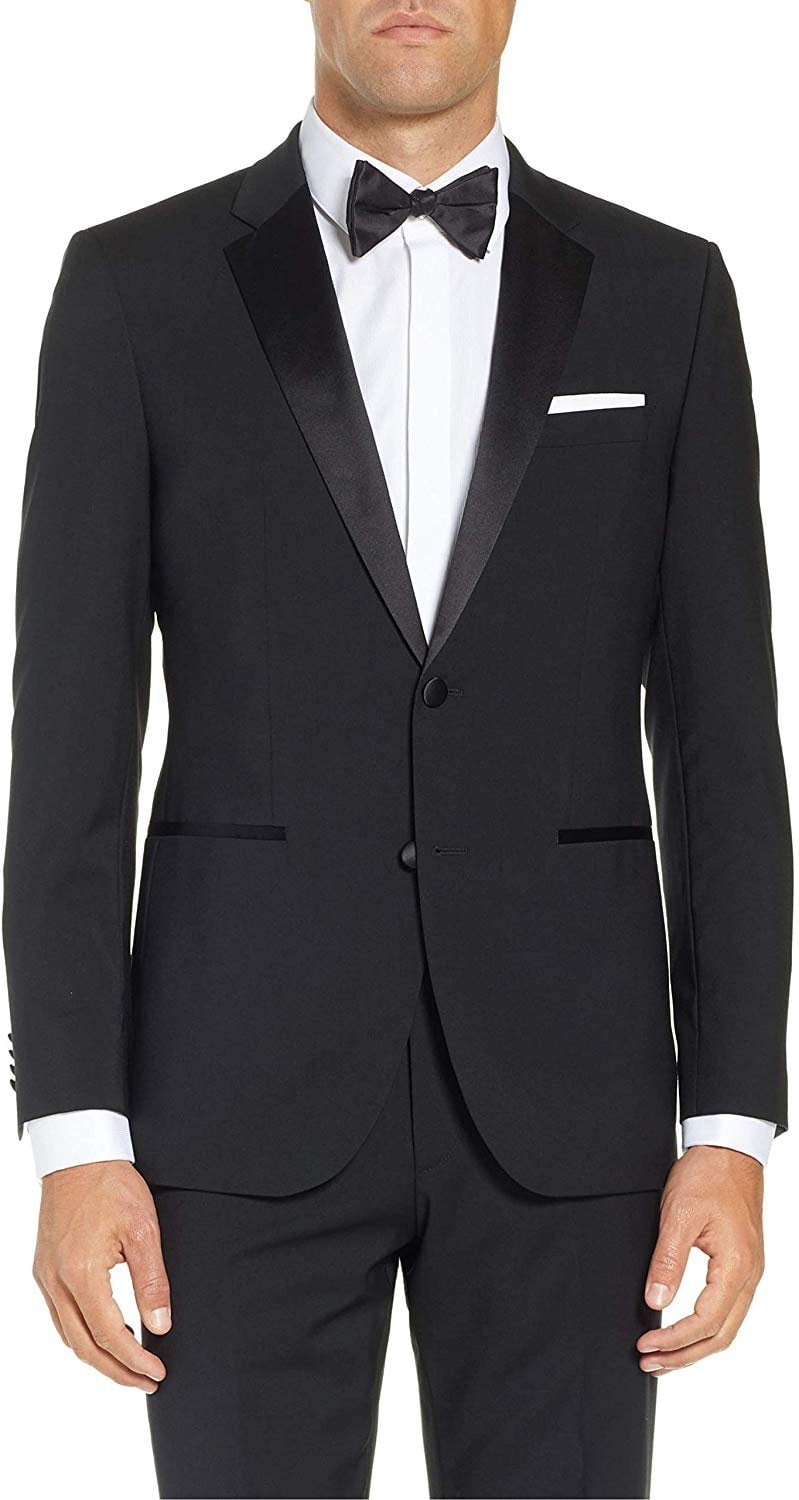 Adam Baker Men's BL401 Slim Fit Tuxedo Suit - Black - 48R - Walmart.com
