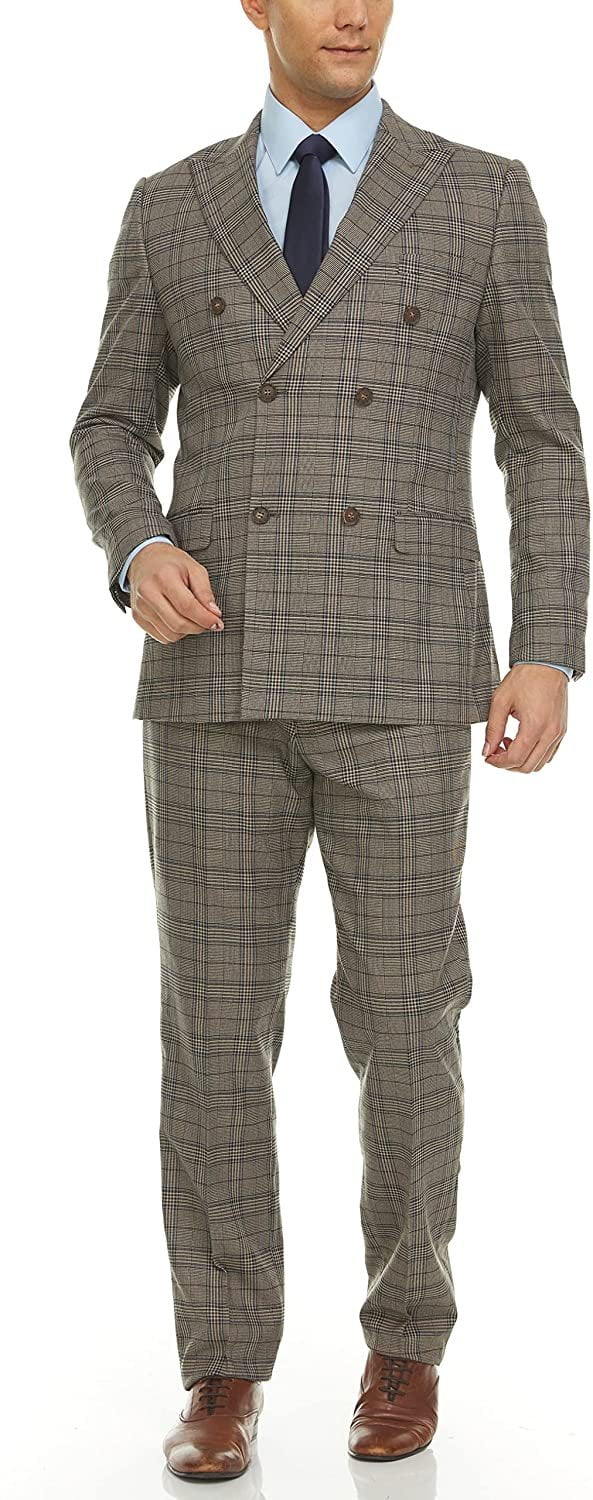 Adam Baker Men's DBS102 Slim Fit Double Breasted 2-Piece Jacket & Pants ...