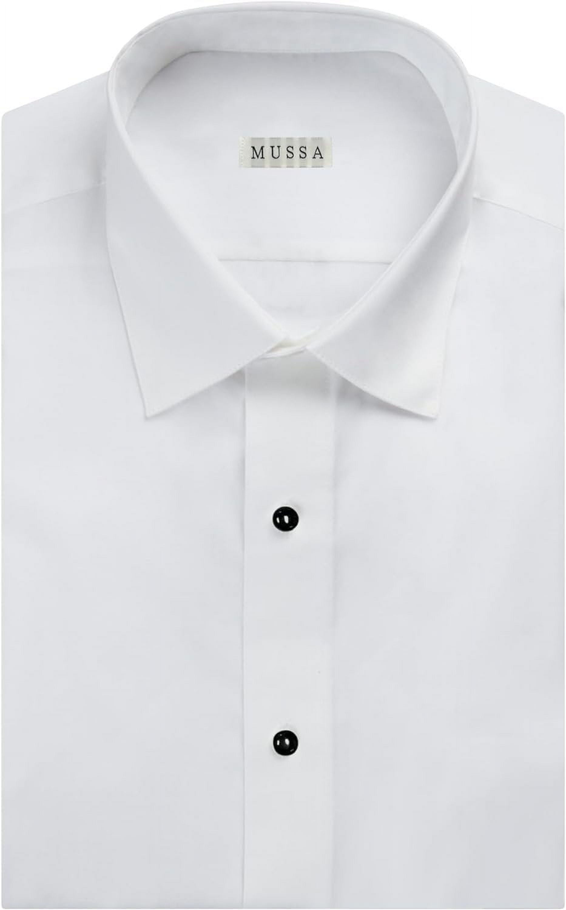 Adam Baker Men's MT001 Slim Fit Tuxedo Shirt, Laydown Collar, 18 4-5 ...