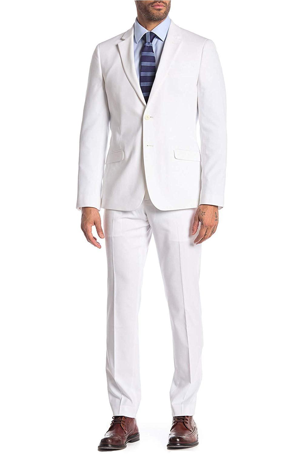 Adam Baker Men's S-40303 Slim Fit Single Breasted Notch Lapel 2-Piece ...